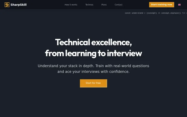 SharpSkill – I simplified the process of ITWs preparation — HN Showcase ...