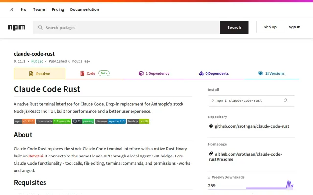Claude Code Rust – a native Rust TUI that avoids the V8 heap OOM — HN ...