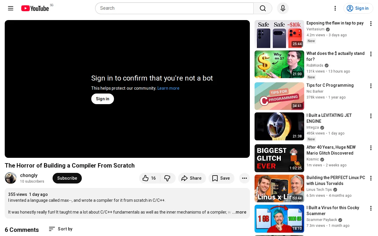 Building compiler from scratch without the help of LLMs [video] — HN ...